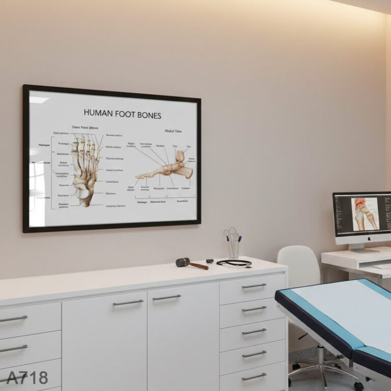 Tableau décoratif anatomie du pied humain, cabinet de santé ...